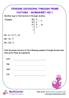 Fourth Grade Worksheets: Factors and Multiples | Math Center