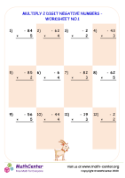 Multiplying Negative Numbers Worksheets | Math activities