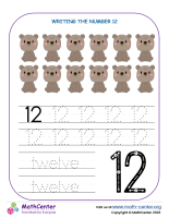 Writing number 12 | Worksheets | Math Center