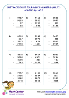 Third Grade Worksheets: Multi-digit Subtraction With Regrouping | Math ...