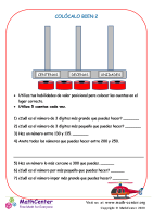 Valor Posicional Segundo Grado | Actividades de matemáticas