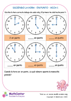 Tiempo Primer Grado | Actividades de matemáticas