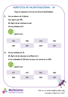 Valor Posicional Segundo Grado | Actividades de matemáticas