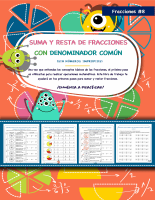Sumar y Restar Fracciones Cuarto grado Libros de trabajo | Actividades ...