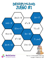 Juegos Algebraicos Juegos | Actividades de matemáticas