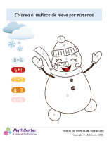 Colorear por números: muñeco de nieve 2 | Actividades para Colorear ...