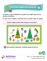 Árbol De Navidad Desafío 3 | Hojas de trabajo | Math Center