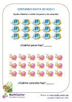 Contar Hasta 20 Primer Grado Hojas de trabajo | Actividades de matemáticas