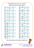 División Tercer Grado Hojas de trabajo | Actividades de matemáticas