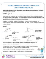 Cómo Convertir Fracciones Simples A Fracciones Decimales | Hojas de ...