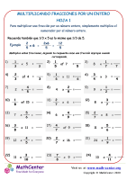Multiplicar Fracciones Quinto Grado | Actividades de matemáticas