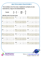 Multiplicar Fracciones Quinto Grado | Actividades de matemáticas