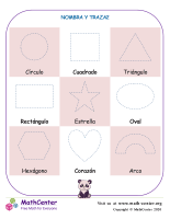 Traza La Forma Hoja 2 | Hojas de trabajo | Math Center