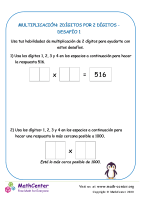 Ejercicios de Multiplicación de Dos Cifras | Actividades de matemáticas