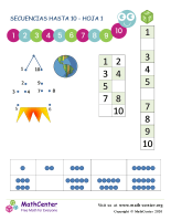 Pre-Jardín de Infantes Hojas de trabajo: Números del 1 al 10 | Math Center