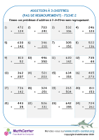 Addition à trois chiffres Fiches de travail | Activités mathématiques