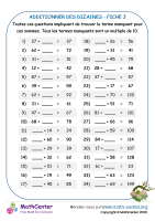 Additionner des dizaines Fiches de travail | Activités mathématiques
