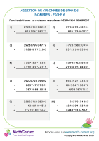 Addition 6eme Fiches de travail | Activités mathématiques