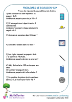 Division 6eme Fiches de travail | Activités mathématiques