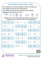 Multiplier et diviser des fractions 6eme Fiches de travail | Activités ...