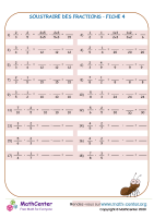 Soustraction de fractions CM2 | Activités mathématiques