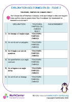 Formes en 2D CM2 Fiches de travail | Activités mathématiques
