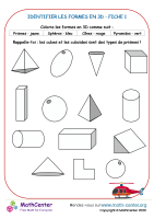 Identifier les formes en 3D Fiches de travail | Activités mathématiques