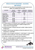 Système métrique CM2 Fiches de travail | Activités mathématiques