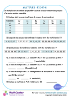 Facteurs et multiples CM1 Fiches de travail | Activités mathématiques