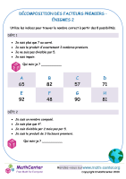 Nombres premiers et composés Interactif | Activités mathématiques