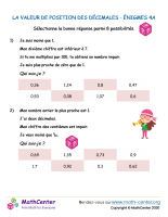 Problèmes de mots avec des décimales Fiches de travail | Activités ...