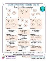 Valeur de position décimale Fiches de travail | Activités mathématiques