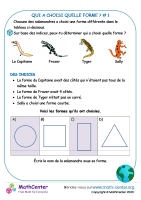 Formes en 2D Fiches de travail | Activités mathématiques