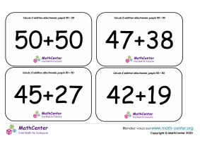 Addition Jeux | Activités mathématiques