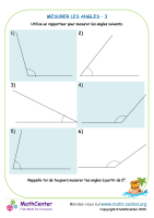 Mesurer les angles Fiches de travail | Activités mathématiques