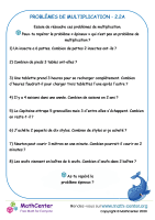 Problèmes de multiplication Fiches de travail | Activités mathématiques