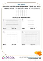 Aire et périmètre Fiches de travail | Activités mathématiques