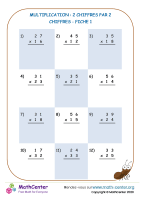 Multiplication à deux chiffres - Exercices CM2 Fiches de travail ...
