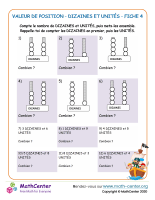 Valeur de position CE1 Fiches de travail | Activités mathématiques