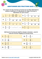 Fractions 6eme | Activités mathématiques