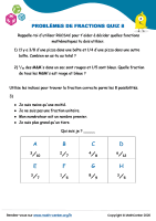 Problèmes de fractions 6eme | Activités mathématiques