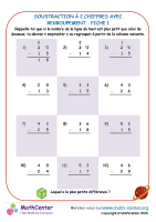 Soustraction à deux chiffres avec regroupement | Activités mathématiques