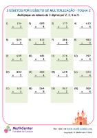Multiplicação Quinto Ano Interativo | Atividades de matemática