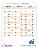 Comparando Números de Dois Dígitos Planilhas | Atividades de matemática