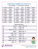 Comparando Números de Múltiplos Dígitos Planilhas | Atividades de ...