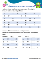 Comparando Números de Dois Dígitos Questionários | Atividades de matemática