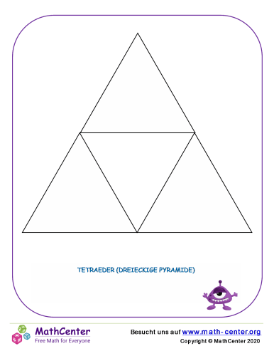 Tetraeder (Dreieckige Pyramide) Netz | Lernseiten | Math Center