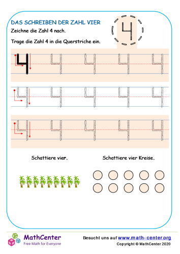 Erste Klasse Arbeitsblätter: Zahlen 0-10 | Math Center