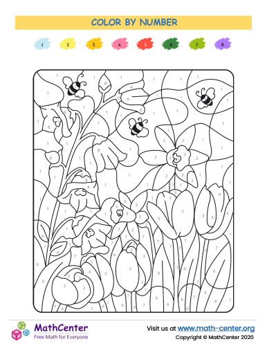 Color By Numbers - Nature | Coloring Activities | Math Center