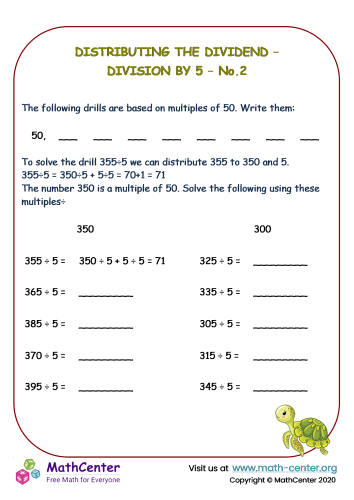 Fourth Grade Worksheets: Mental Division | Math Center